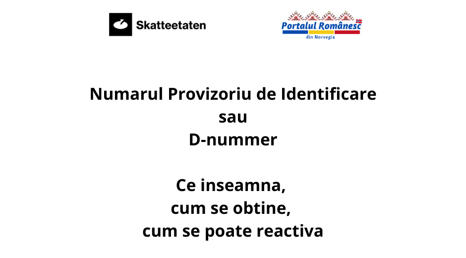 Numarul provizoriu de identificare - D-nummer - Portalul Românesc din ...