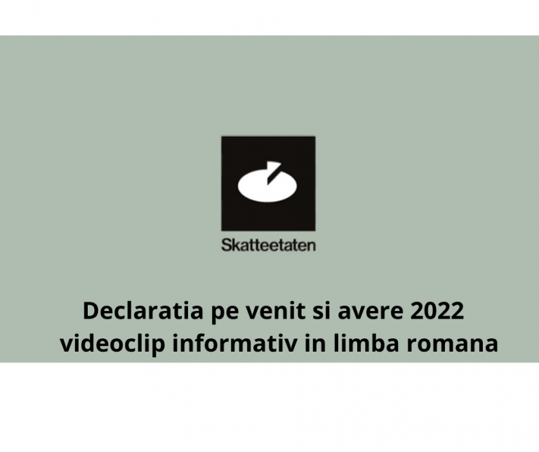 Declaratia pe venit si avere in Norvegia - videoclip in limba romana ...