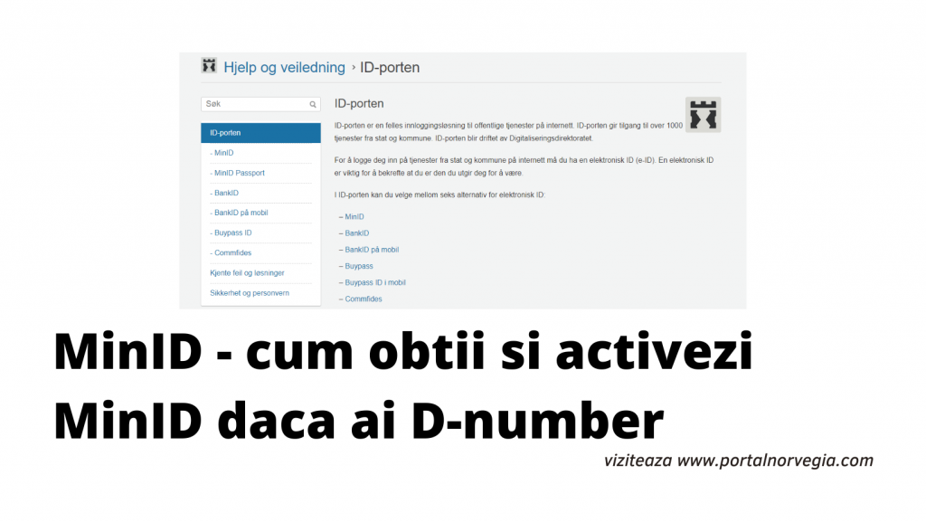 MinID - cum obtii si activezi MinID daca ai D-number - Portalul ...